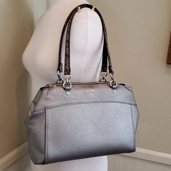 Coach | Bags | Coach Metallic Brooke Carryall With Snake Handles | Poshmark